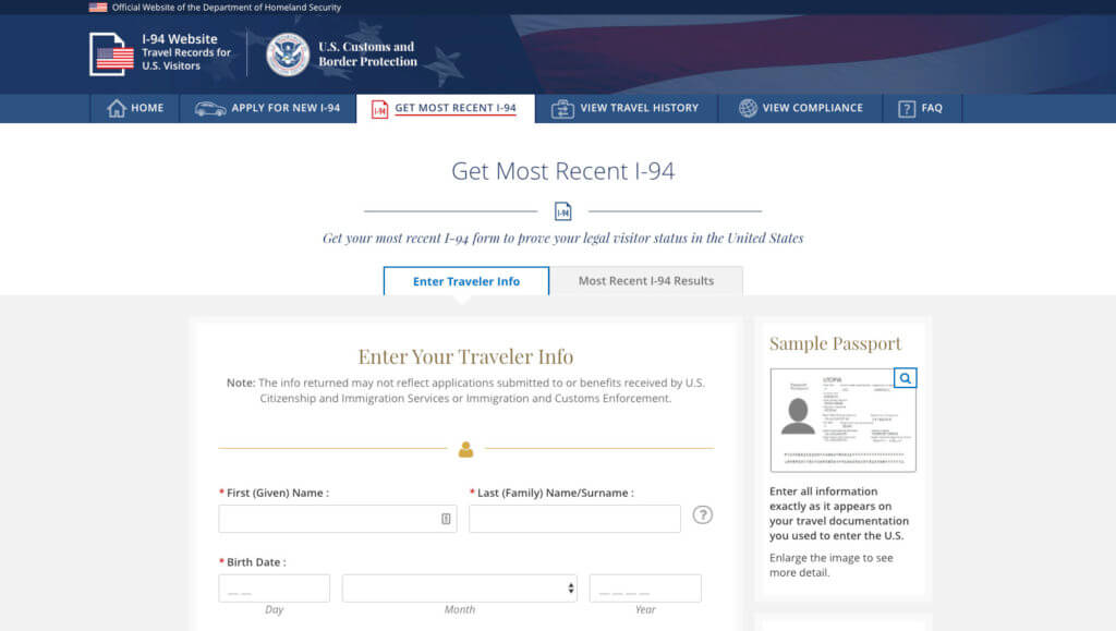 I-94信息有误如何更改？如何查看I-94记录？ - F1OPT延期/挂靠/转学/F签激活