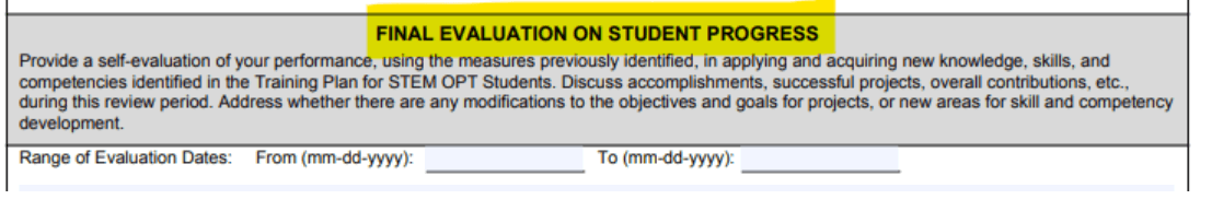 I-983 Self Evaluation怎么写? 什么时间递交Stem OPT Self Evaluation? - F1OPT延期/挂靠/转学/F签激活
